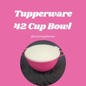 Tupperware | Kitchen | New 42 Cup Pink Tupperware Thatsa Mega Bowl ...